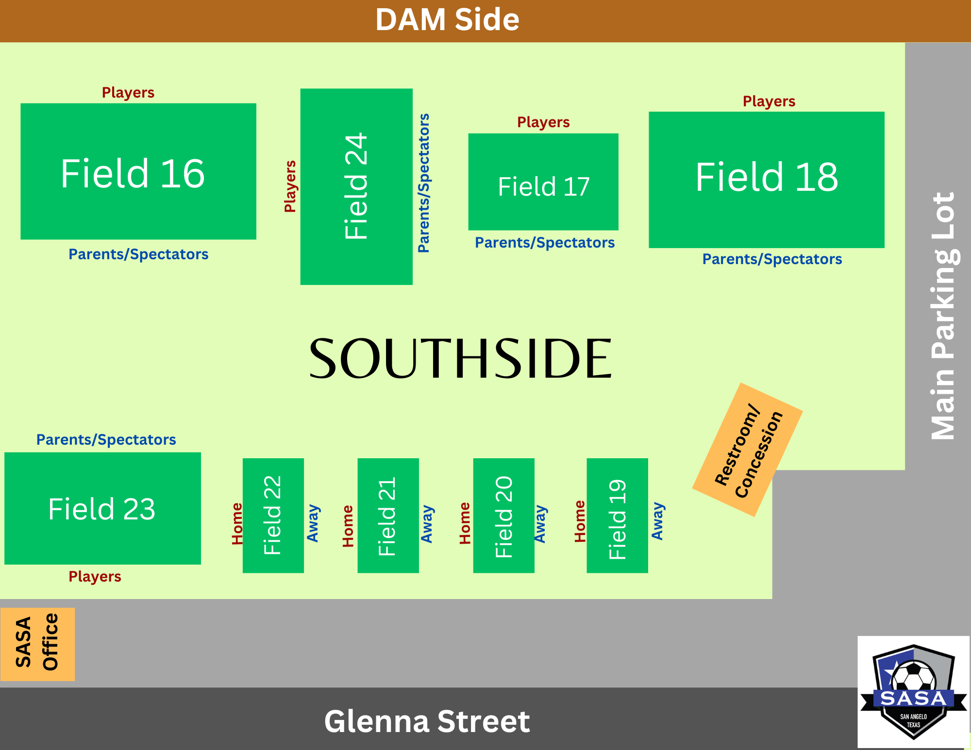 Field Maps :: San Angelo Soccer Association